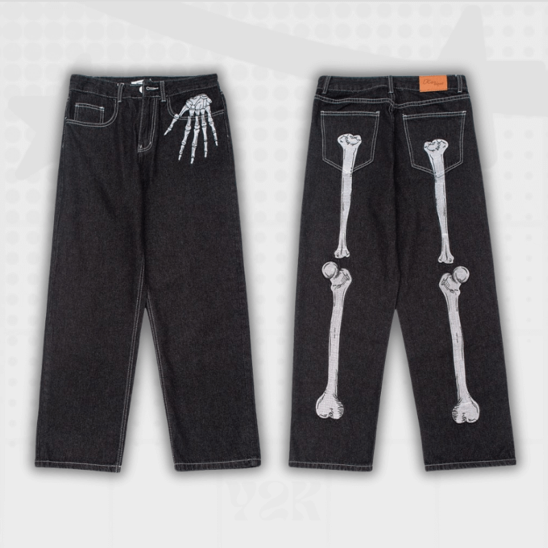 Bone Y2K Baggy Jeans | Y2k Glory - Y2K Glory