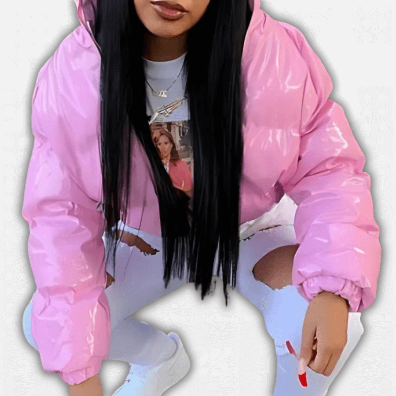 Faux Leather Cropped Y2K Jacket | Y2k Glory - Y2K Glory