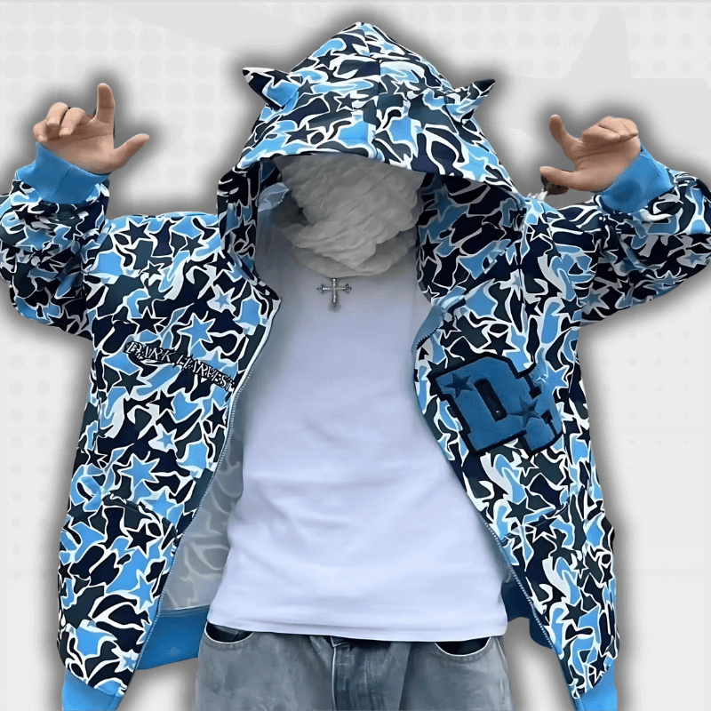 Men's Y2K Full Zip Hoodie | Y2k Glory - Y2K Glory