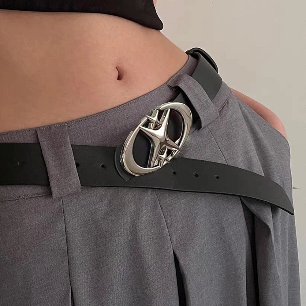 Punk Y2K Belt Moon Star Buckle | Y2k Glory - Y2K Glory