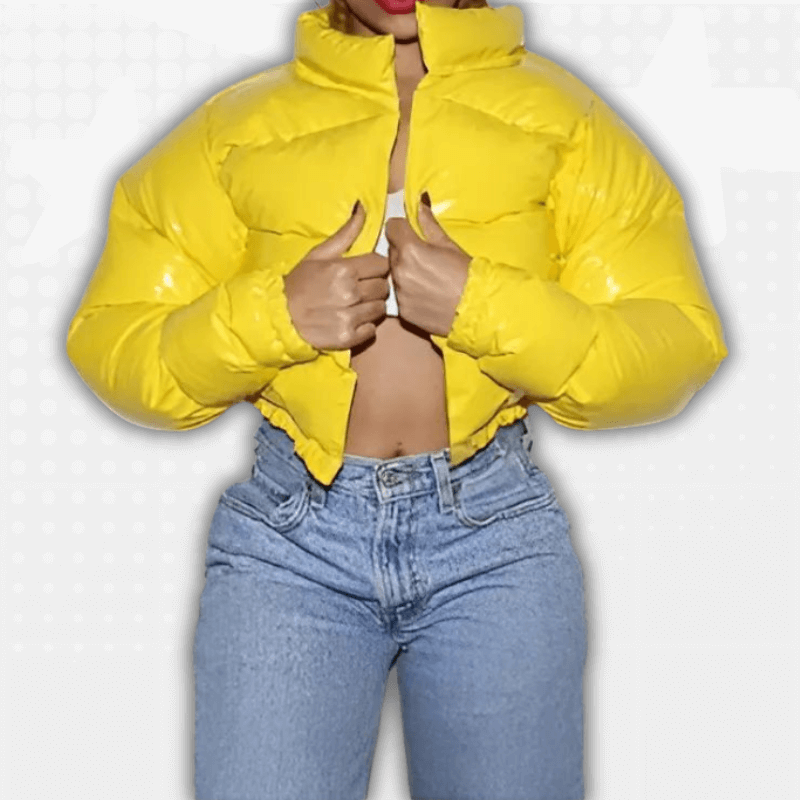 Women's Y2K Cropped Puffer Jacket | Y2k Glory - Y2K Glory